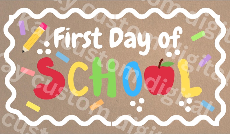 First Day of School Banner Template | Back to School Digital Template ...