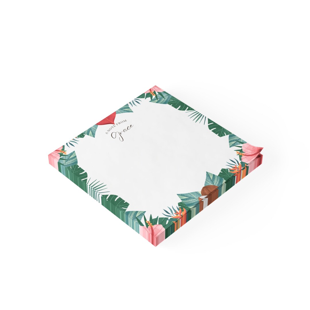 Custom Post-it® Personalized Sticky Notes Floral Note Pads Office Home ...