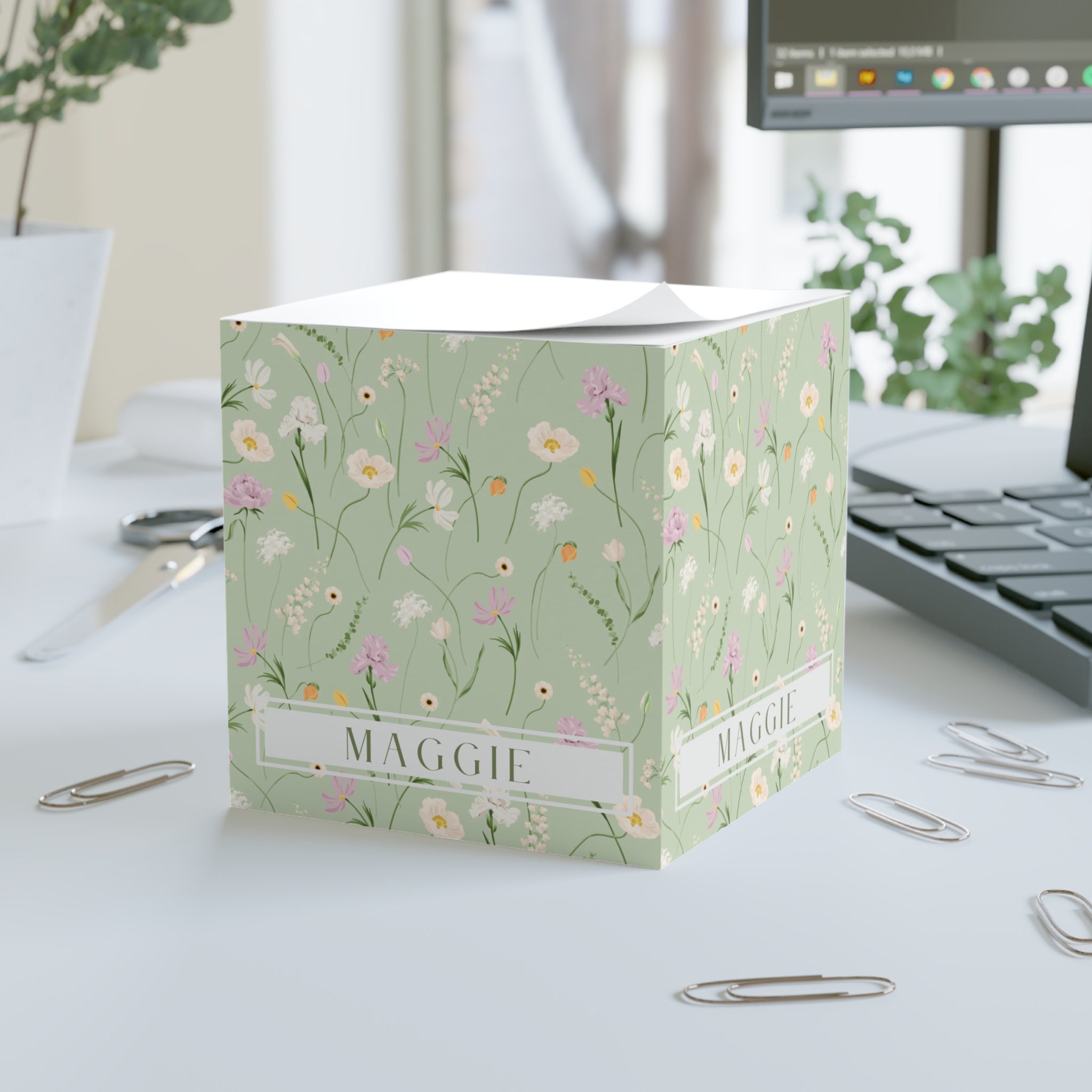 Custom Sticky Note Cube Personalized Sticky Note Cube Office School ...