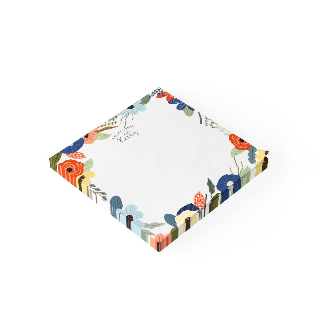 Custom Post-it® Personalized Sticky Notes Floral Note Pads Office Home ...