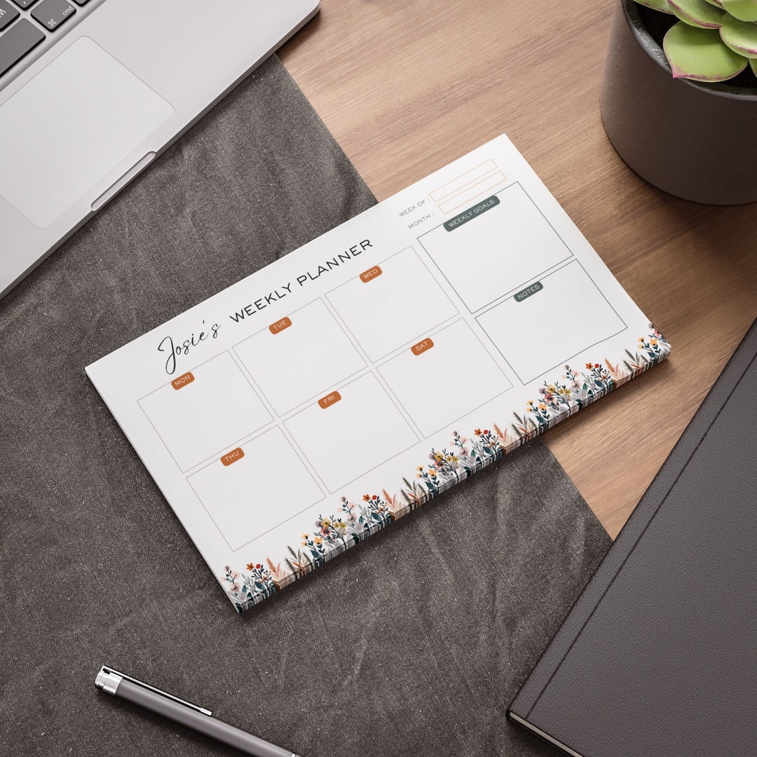 Custom Post It Notes Weekly Planner Elegant Personalized Sticky Notes ...