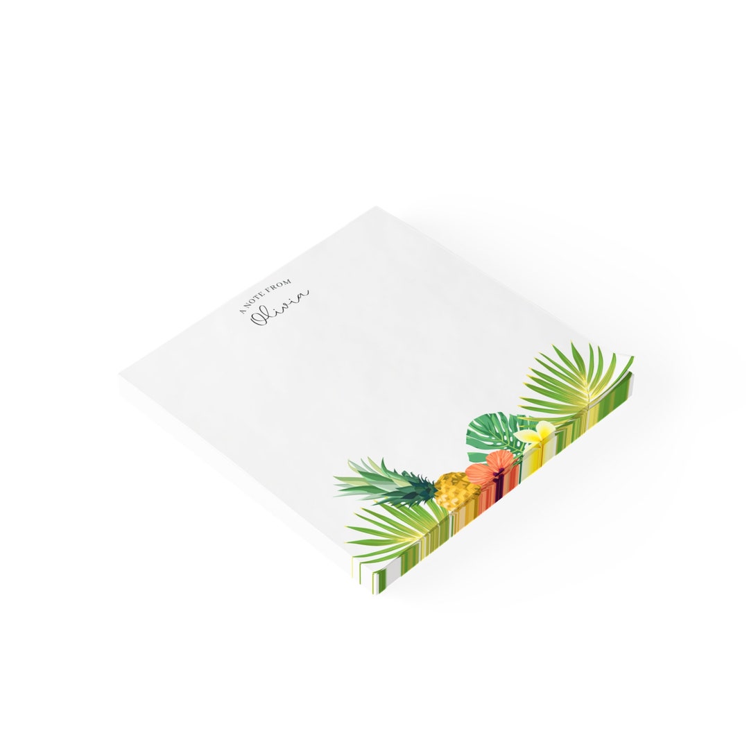 Personalized Sticky Notes Custom Post-it Floral Note Pads Office Home ...