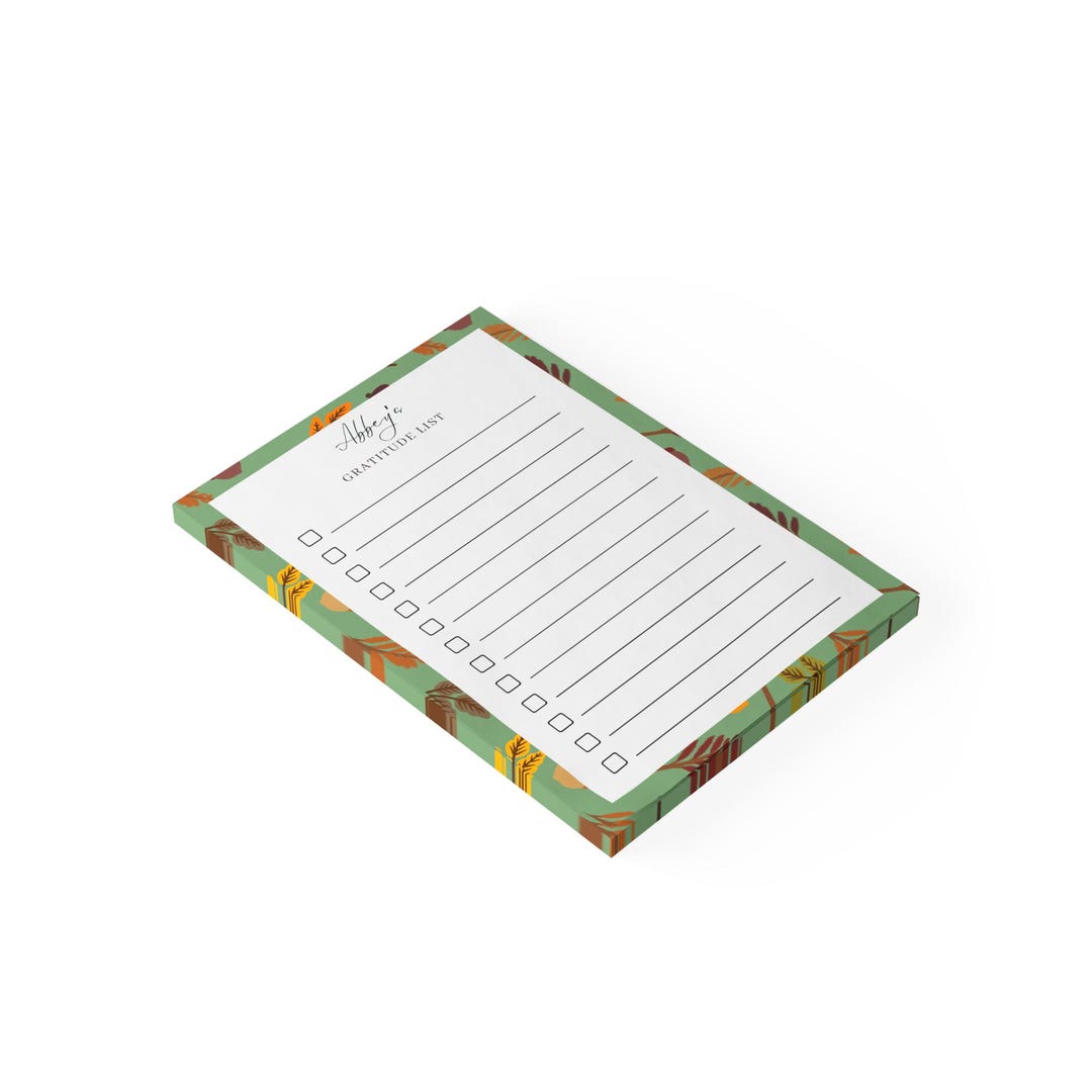 Custom Post-it® 4x6 Gratitude List Personalized Sticky Notes Thankful ...