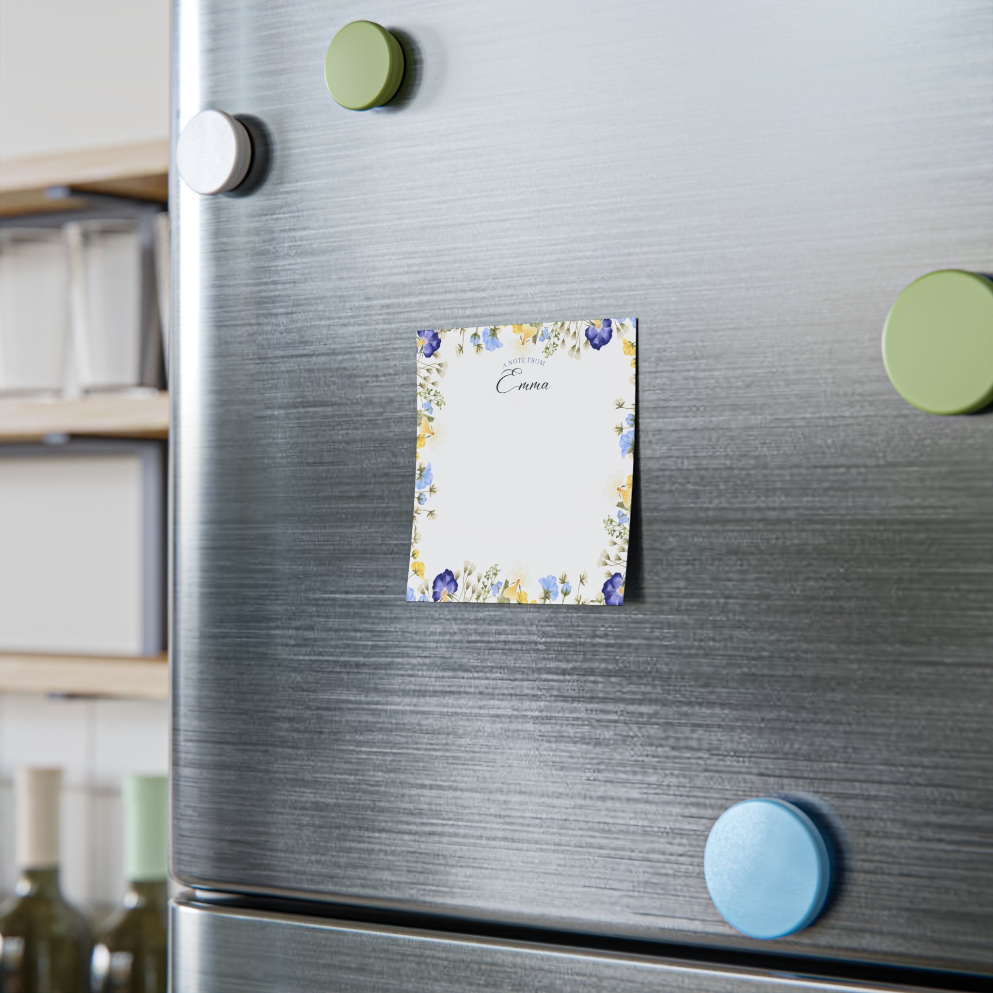 Custom Elegant Post-it® 3x3 Personalized Sticky Notes Modern Floral ...