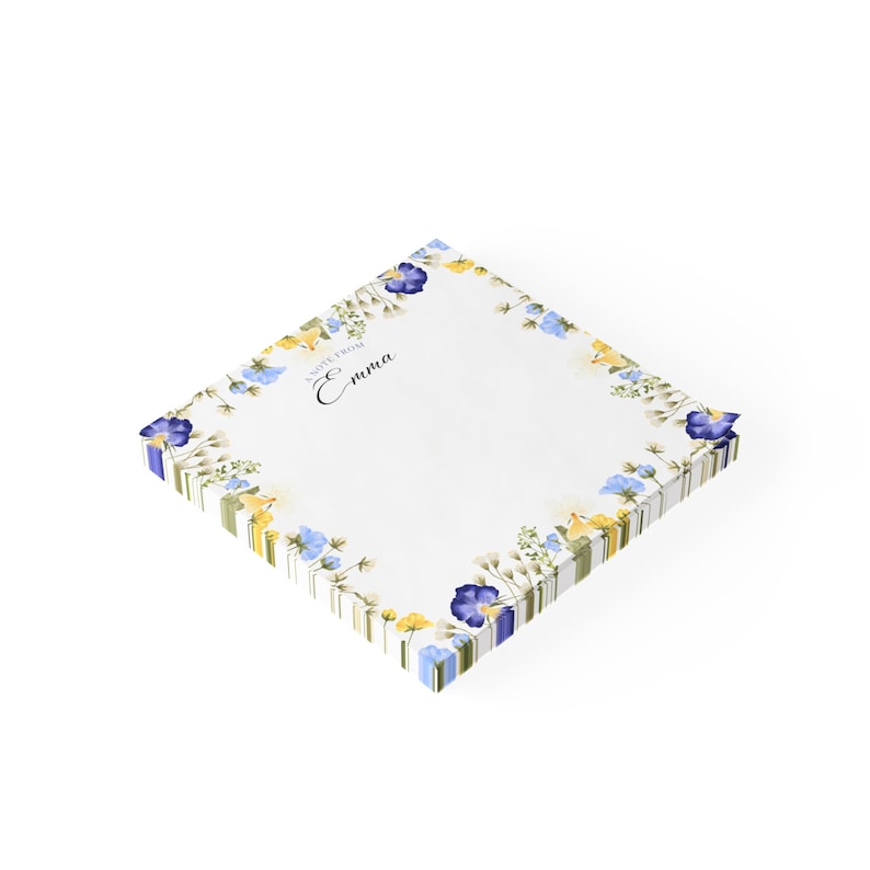 Custom Elegant Post-it® 3x3 Personalized Sticky Notes Modern Floral ...