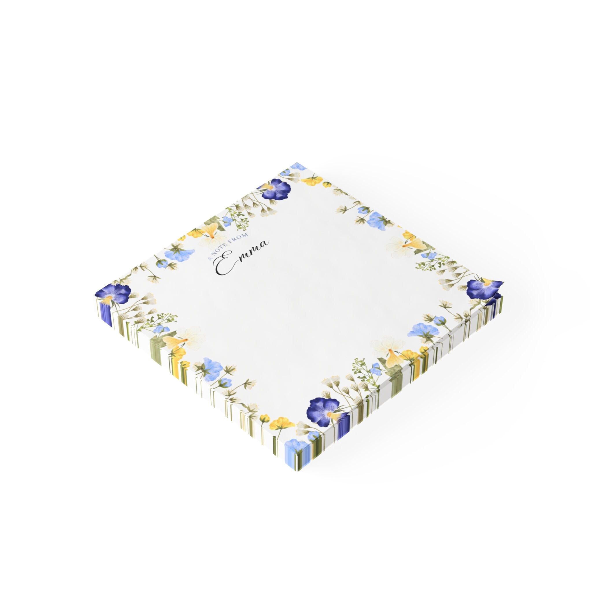 Custom Elegant Post-it® 3x3 Personalized Sticky Notes Modern Floral ...