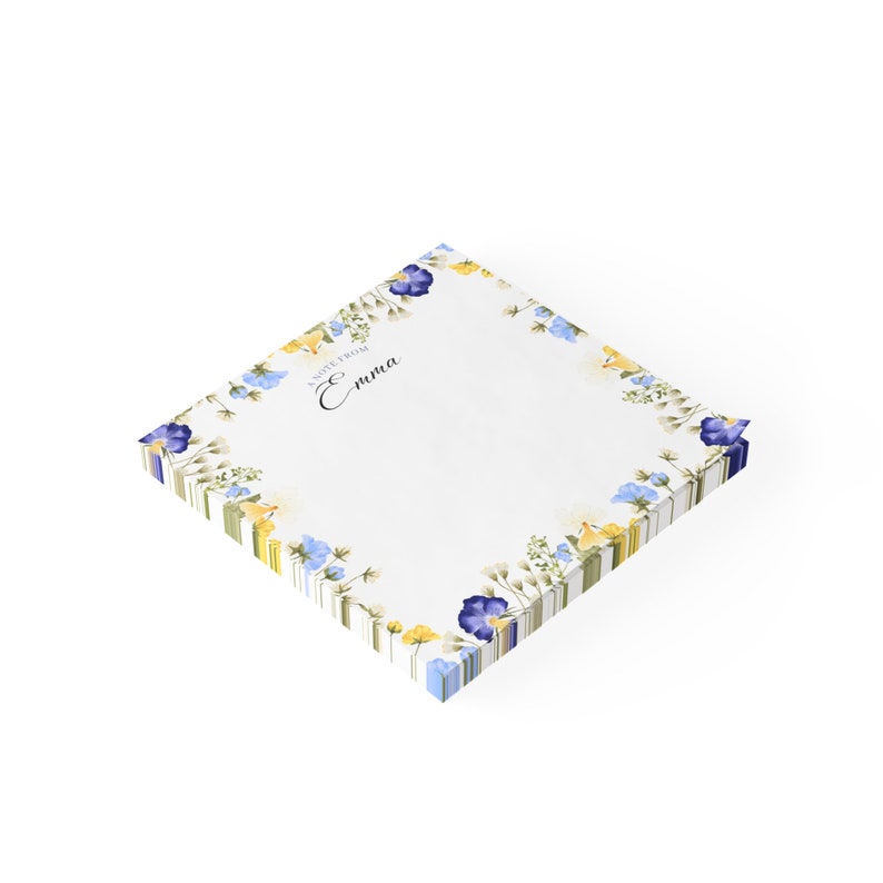 Custom Elegant Post-it® 3x3 Personalized Sticky Notes Modern Floral ...