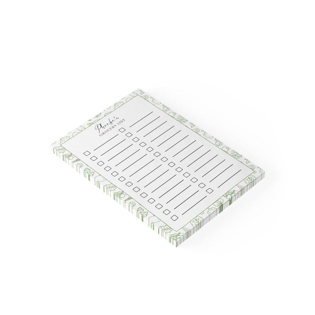 Custom Post-it® 4x6 Grocery List Personalized Sticky Notes Modern ...