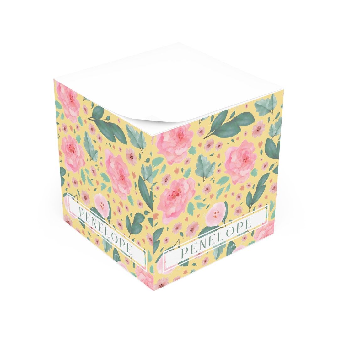 Custom Sticky Note Cube Personalized Sticky Note Cube Office School ...