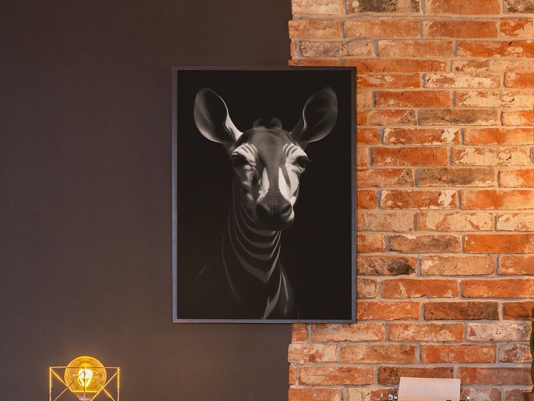 Okapi Art Print | Abstract Art Print | Printable Wall Art | Wildlife ...