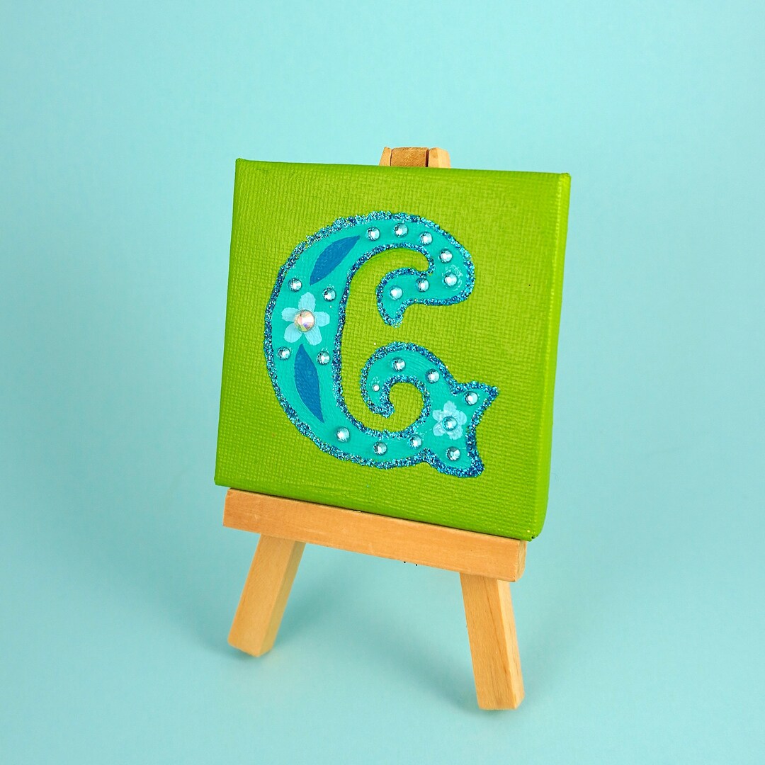 Letter G Mini Mixed Media on Canvas 3 X 3 - Etsy