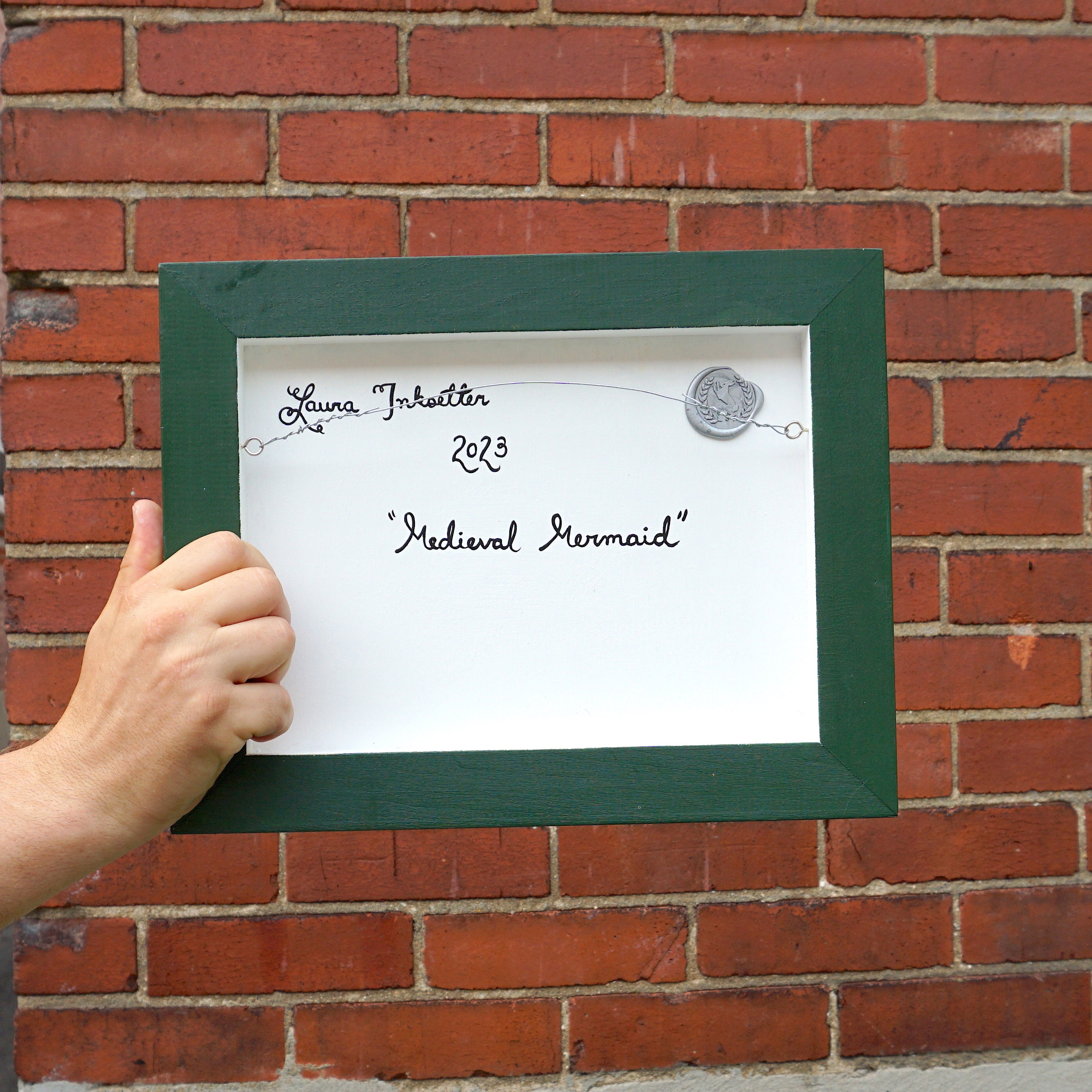 Medieval Mermaid Acrylic Painting on Wood 11 X 14 - Etsy