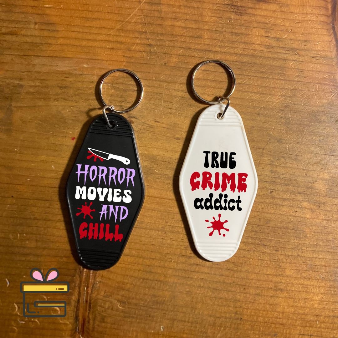 True Crime Motel Keychains Hotel Style Key Chain Halloween True Crime ...