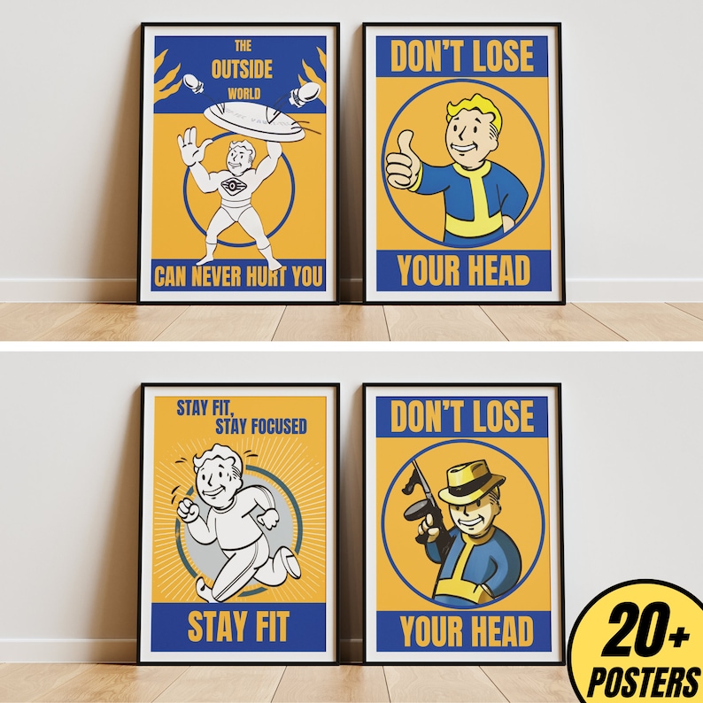 Gaming Poster Set Printable Room Decoration Wall Art Prints Gamer Gift ...