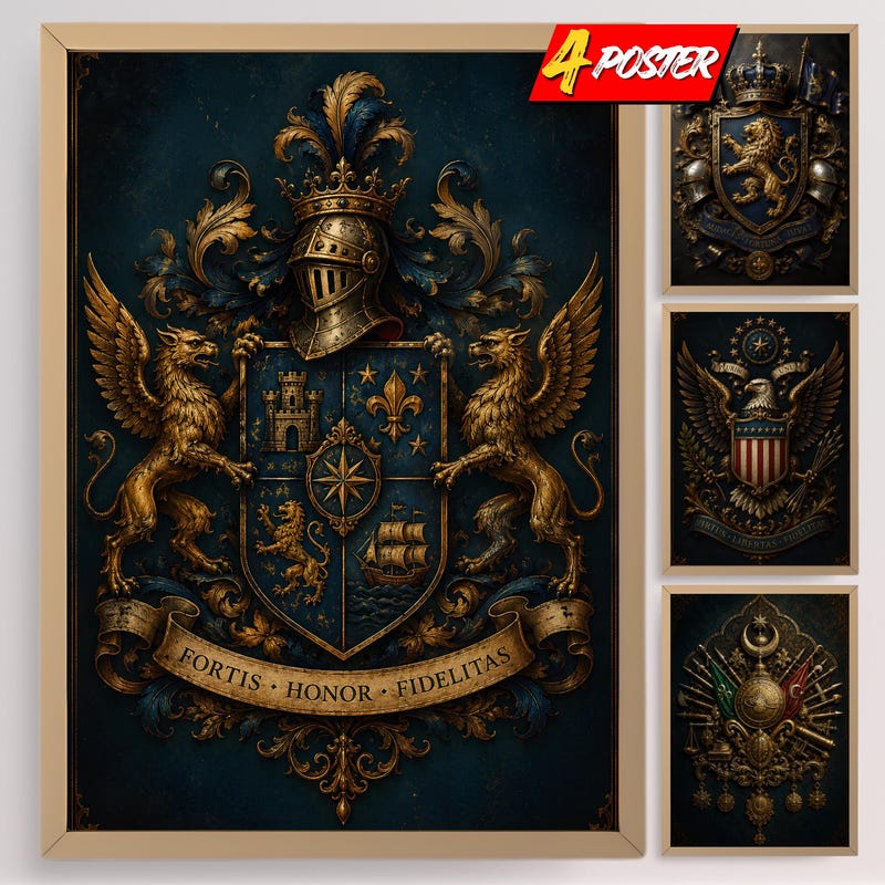 Heraldry Posters - Etsy