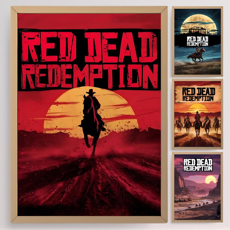 Rdr2 Wall Print Digital Game - Etsy UK