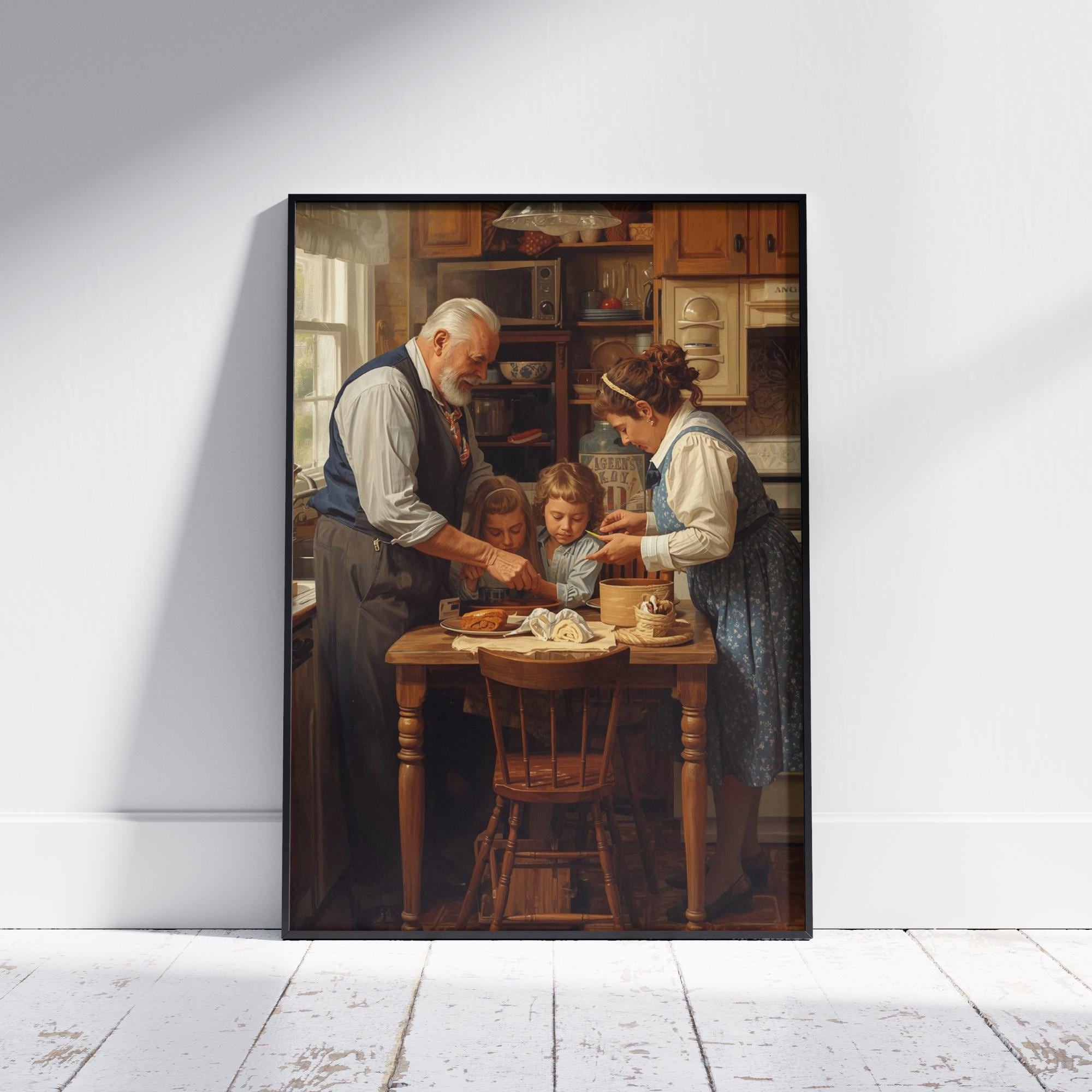 Norman Rockwell Style Poster | American Painterly Realism Wall Art ...