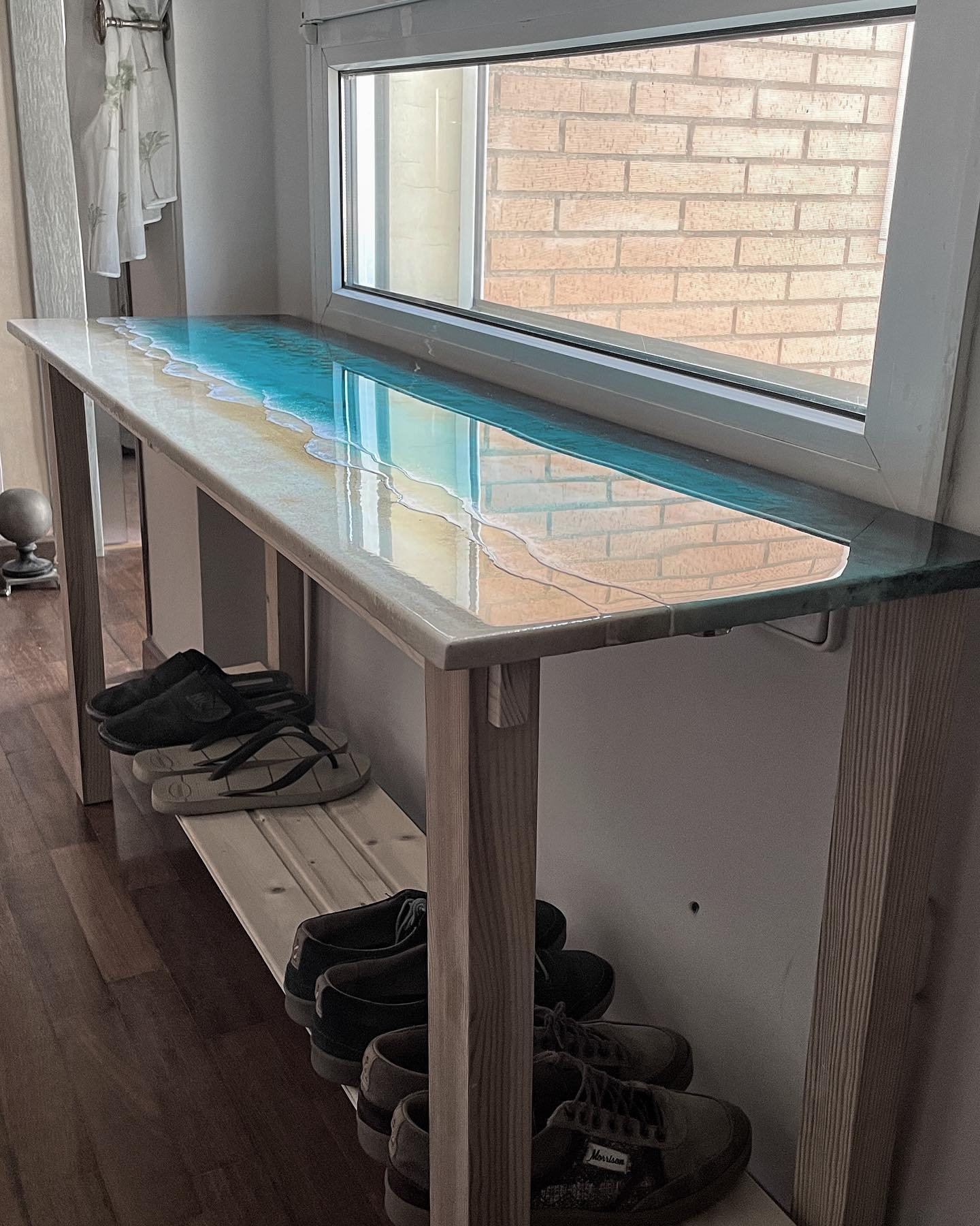 Custom Console Table Unique Coffee Table Epoxy Resin Table Top Bedside Table Live Edge Table ...
