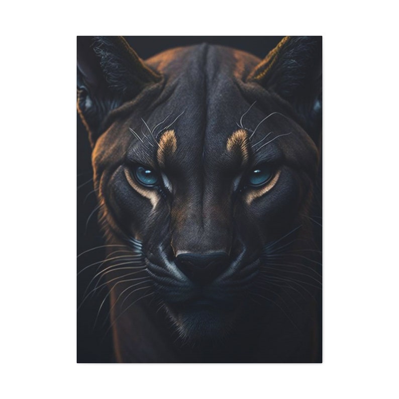 Canvas Gallery Wraps BLACK PUMA Print Wall Art Premium Nature Landscape ...