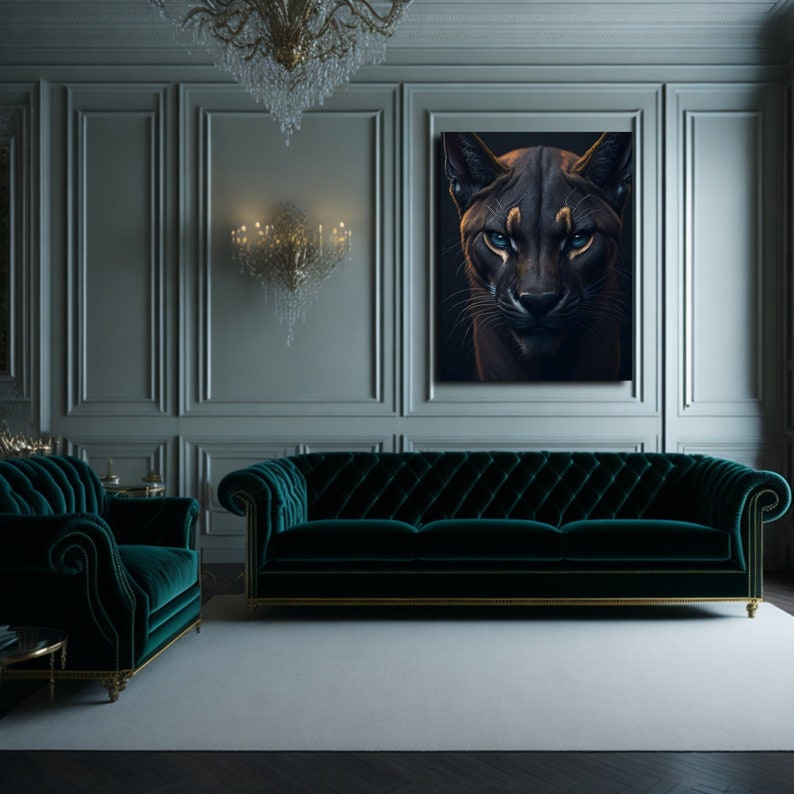 Canvas Gallery Wraps BLACK PUMA Print Wall Art Premium Nature Landscape ...