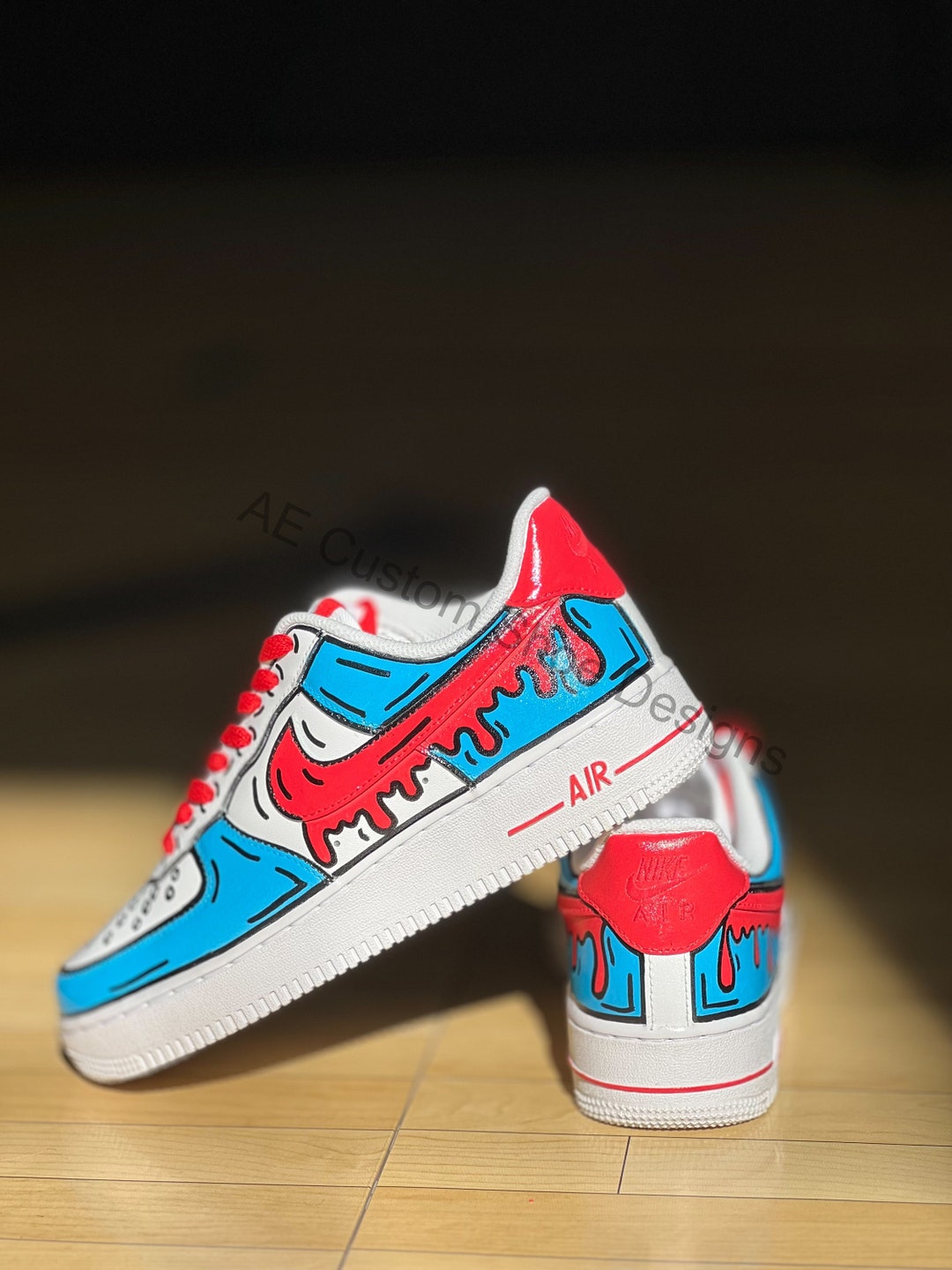 Comic/cartoon Drip Style AF1 All Sizes - Etsy UK