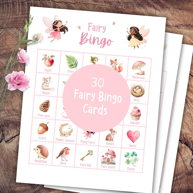 Fairy Bingo, Fairy Party Game, Fairy Birthday Party Games, Printable ...