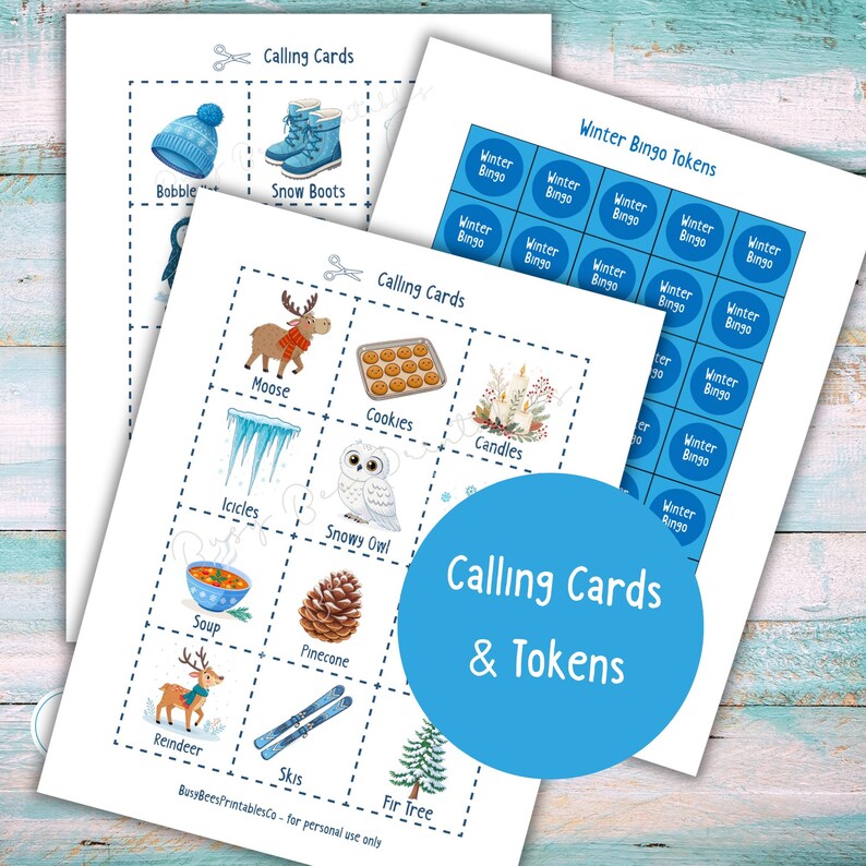 Winter Bingo, Winter Bingo Game Printable, Winter Classroom Activity ...