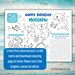 Personalised Under the Sea Birthday Activity Sheet for Kids , Placemat ...