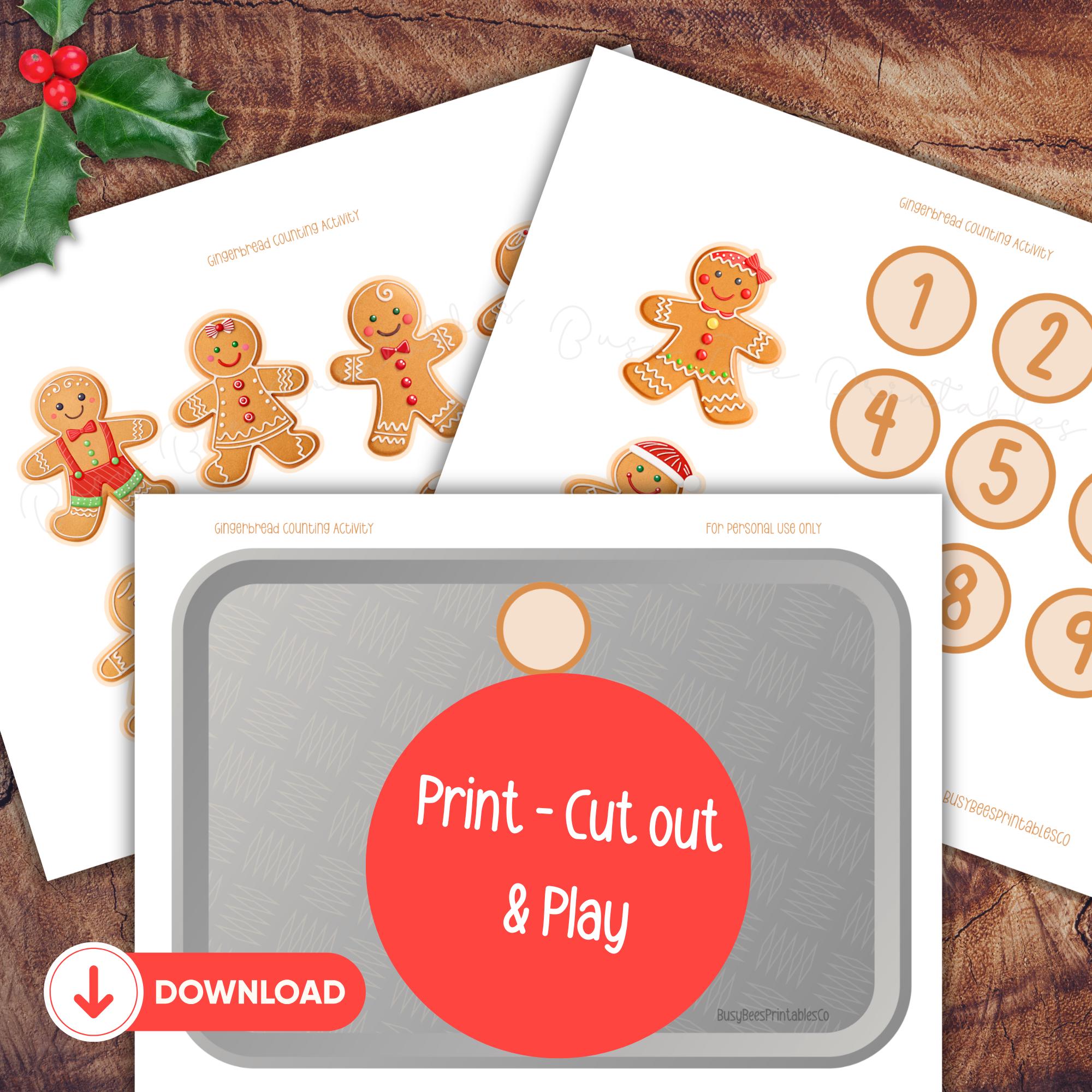 Christmas Counting Activity, Gingerbread Man Counting, Christmas ...
