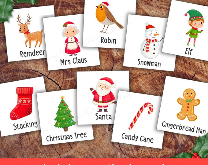 Christmas Color Poster and Flashcards , Montessori, Preschool Printable ...