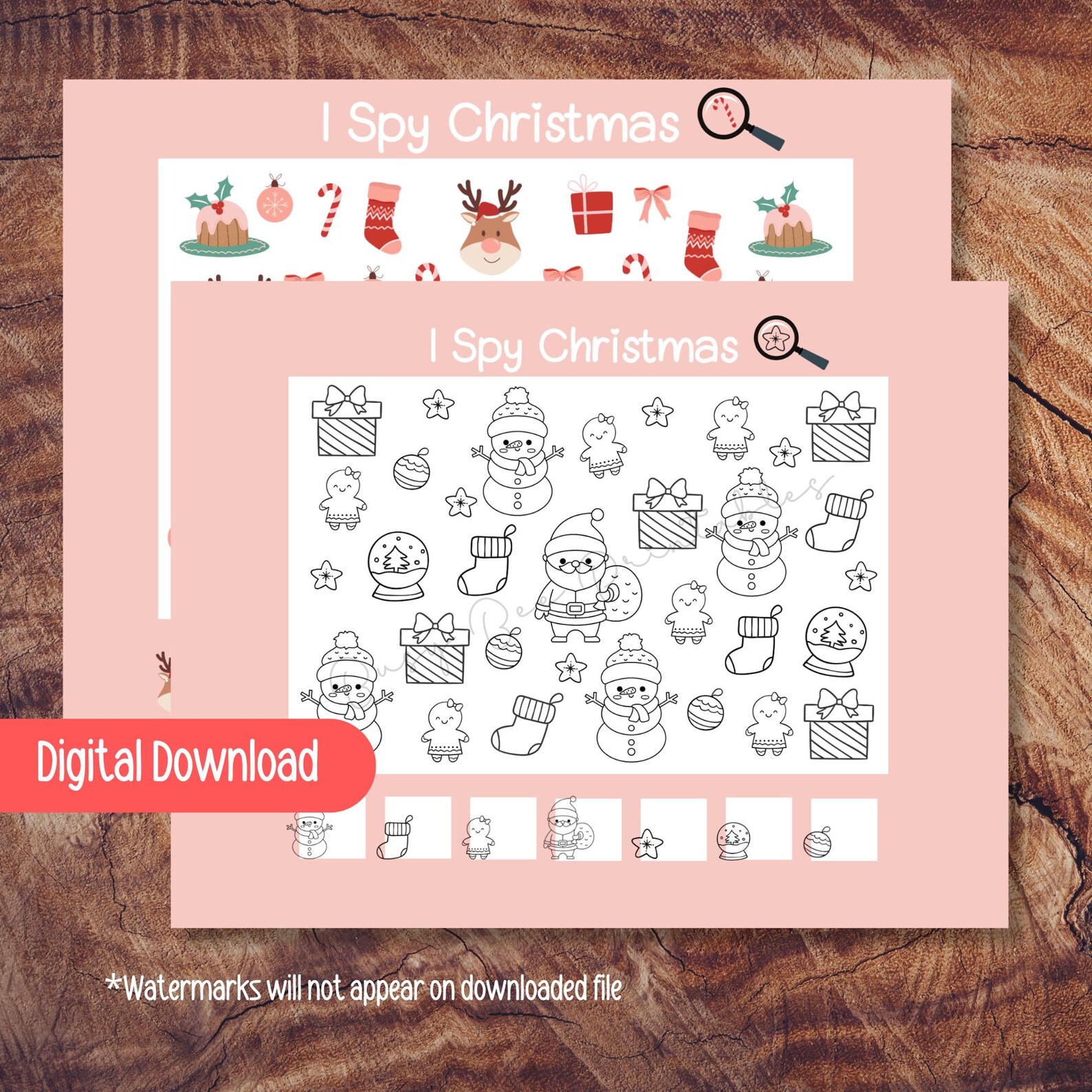 Printable Christmas I Spy Games, Christmas I Spy Colouring, Christmas ...