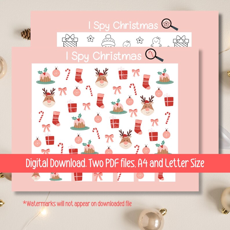 Printable Christmas I Spy Games, Christmas I Spy Colouring, Christmas ...