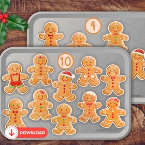Christmas Counting Activity, Gingerbread Man Counting, Christmas ...