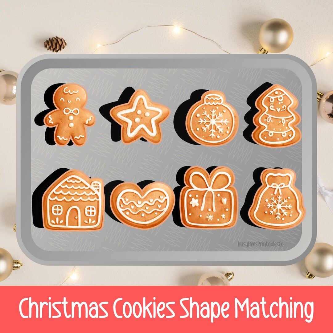 Christmas Cookies Matching Activity, Shadow Matching Activity ...