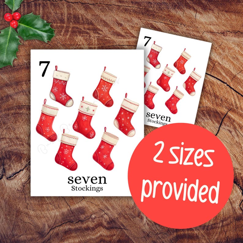 Christmas Number Cards, Christmas Counting Cards, Classroom Number ...