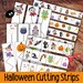 Halloween Cutting Strips for Preschool, Printable Cutting Activity for ...