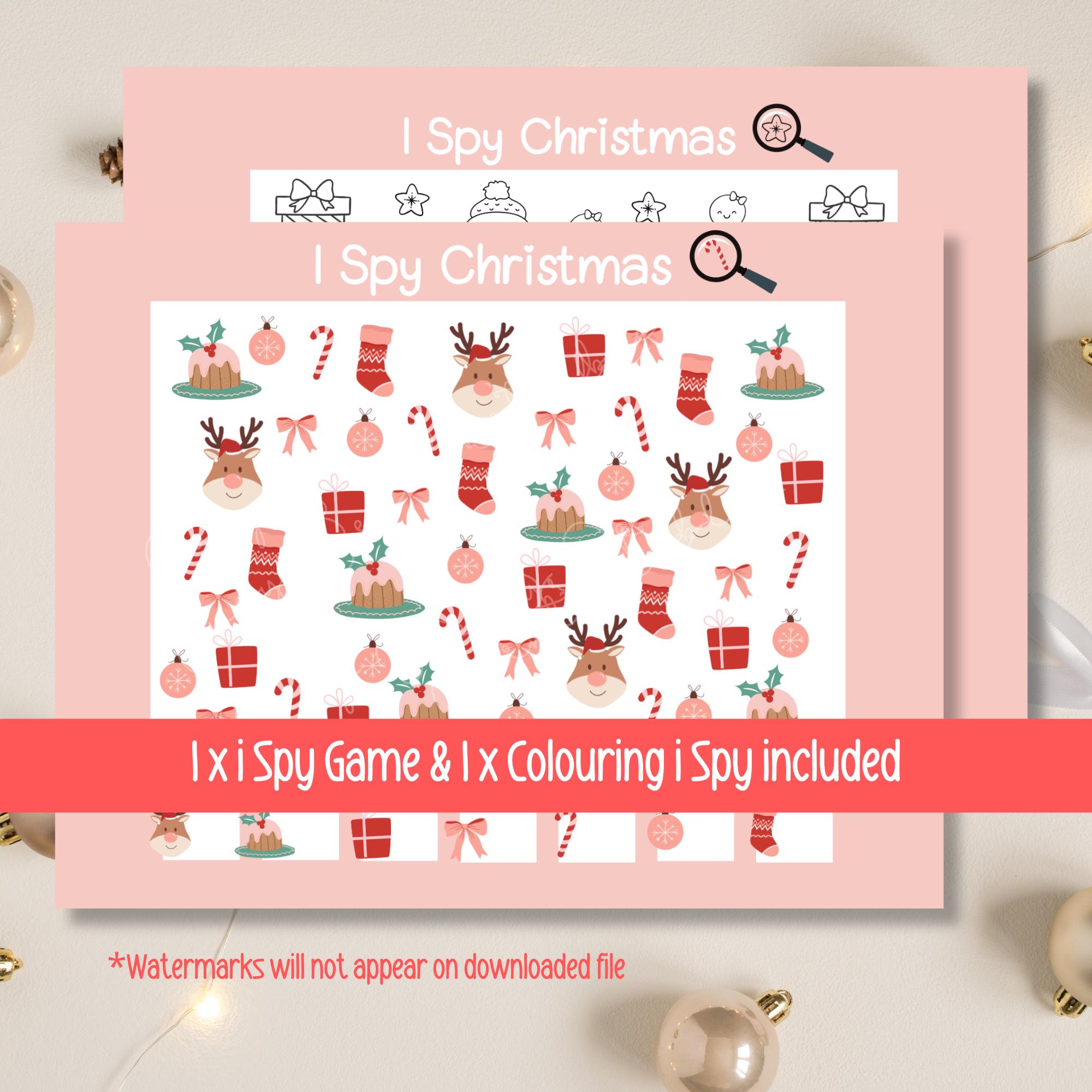 Printable Christmas I Spy Games, Christmas I Spy Colouring, Christmas ...