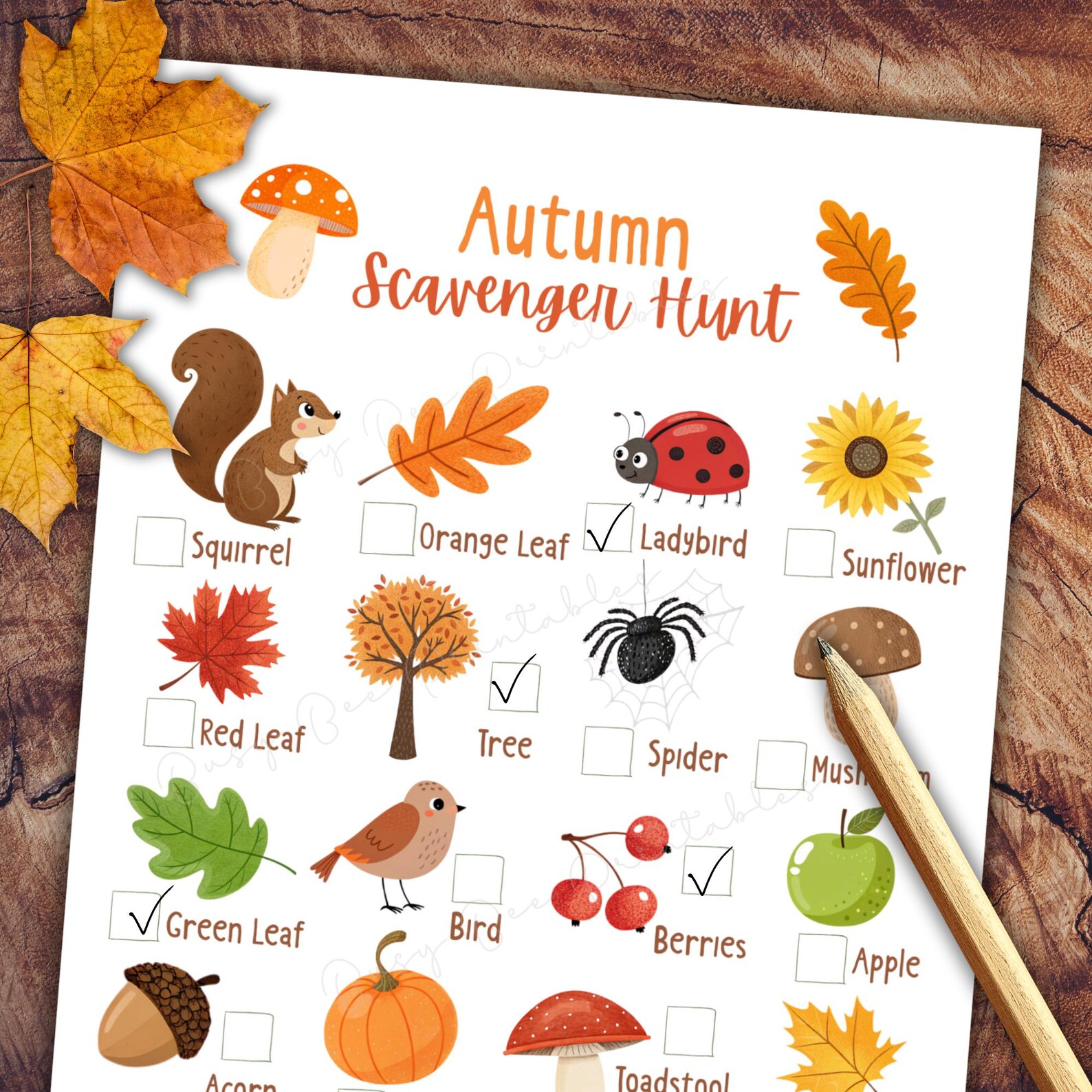 Autumn Scavenger Hunt for Kids, Printable Fall Nature Walk for ...