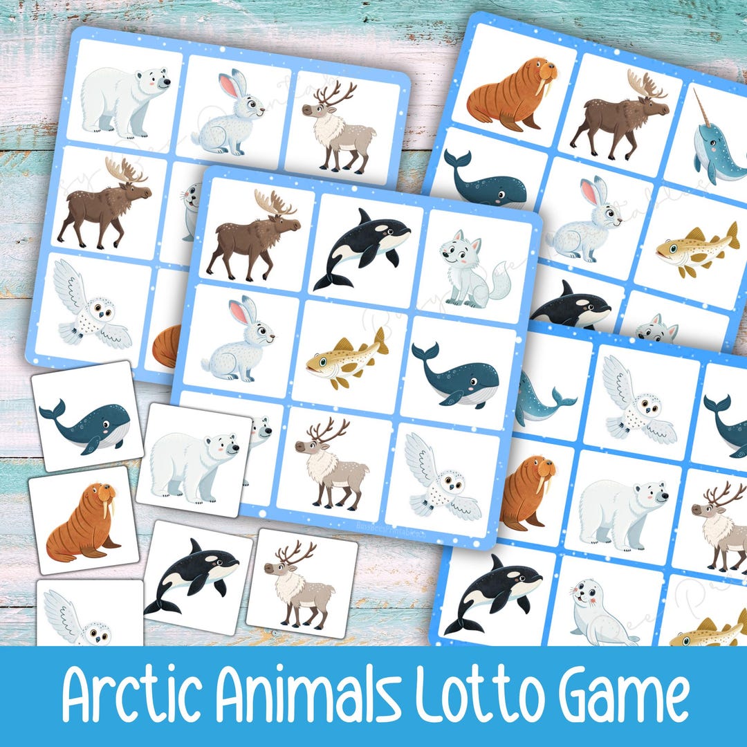 Arctic Animals Matching Game, Winter Preschool Activities, Printable ...