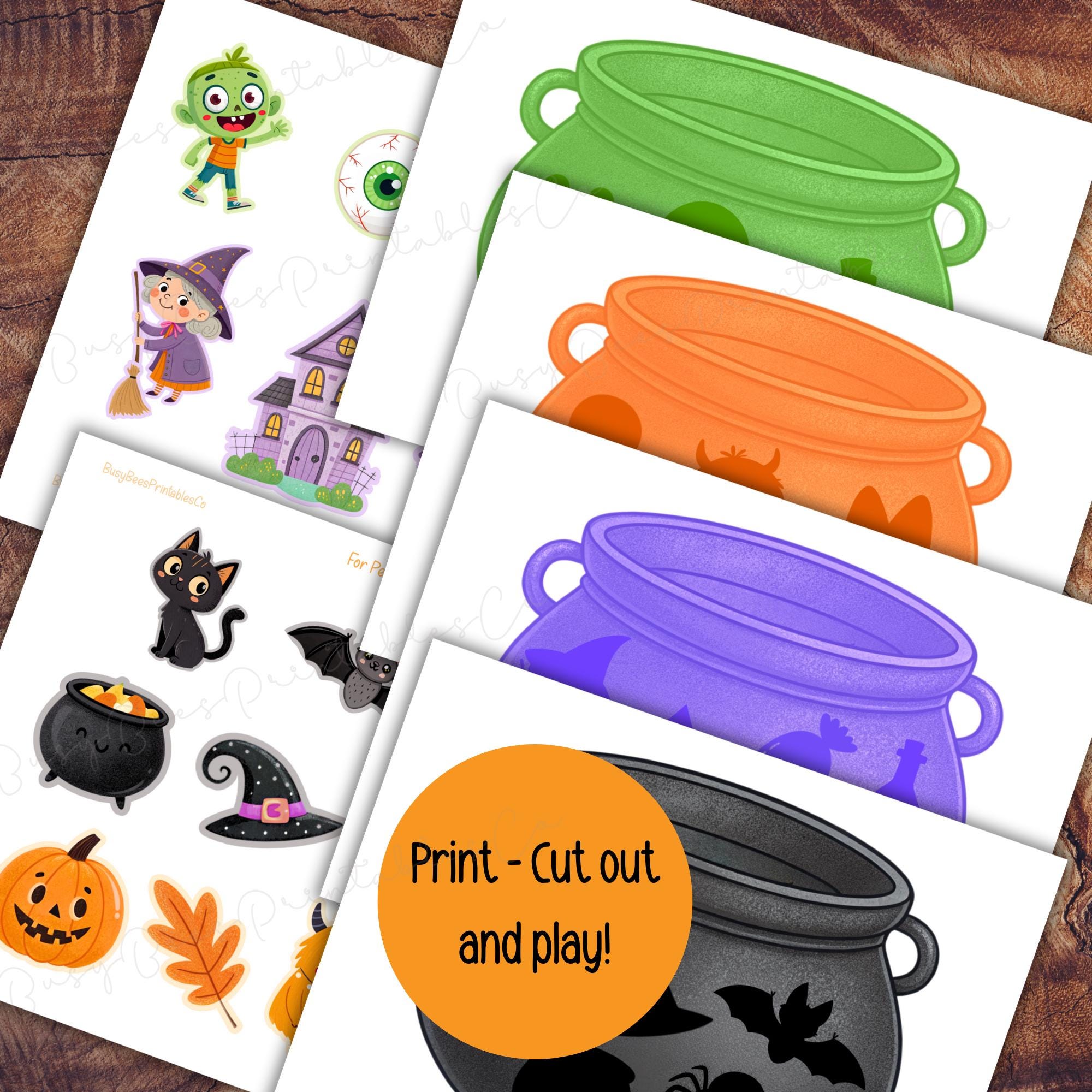 Halloween Color Matching Game, Toddler & Preschool Colour Sorting ...