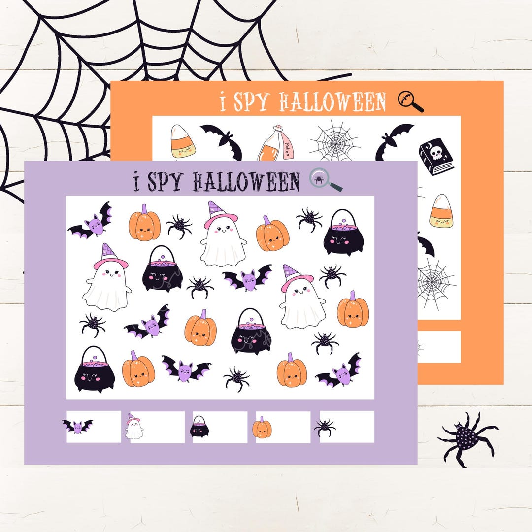 Printable Halloween I Spy Games for Toddlers, Halloween Printable ...