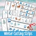 Winter Cutting Strips for Preschool, Printable Winter Cutting Activity ...