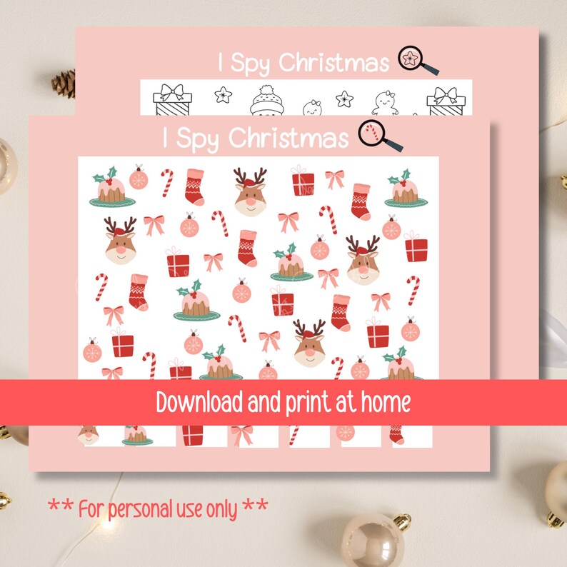 Printable Christmas I Spy Games, Christmas I Spy Colouring, Christmas ...