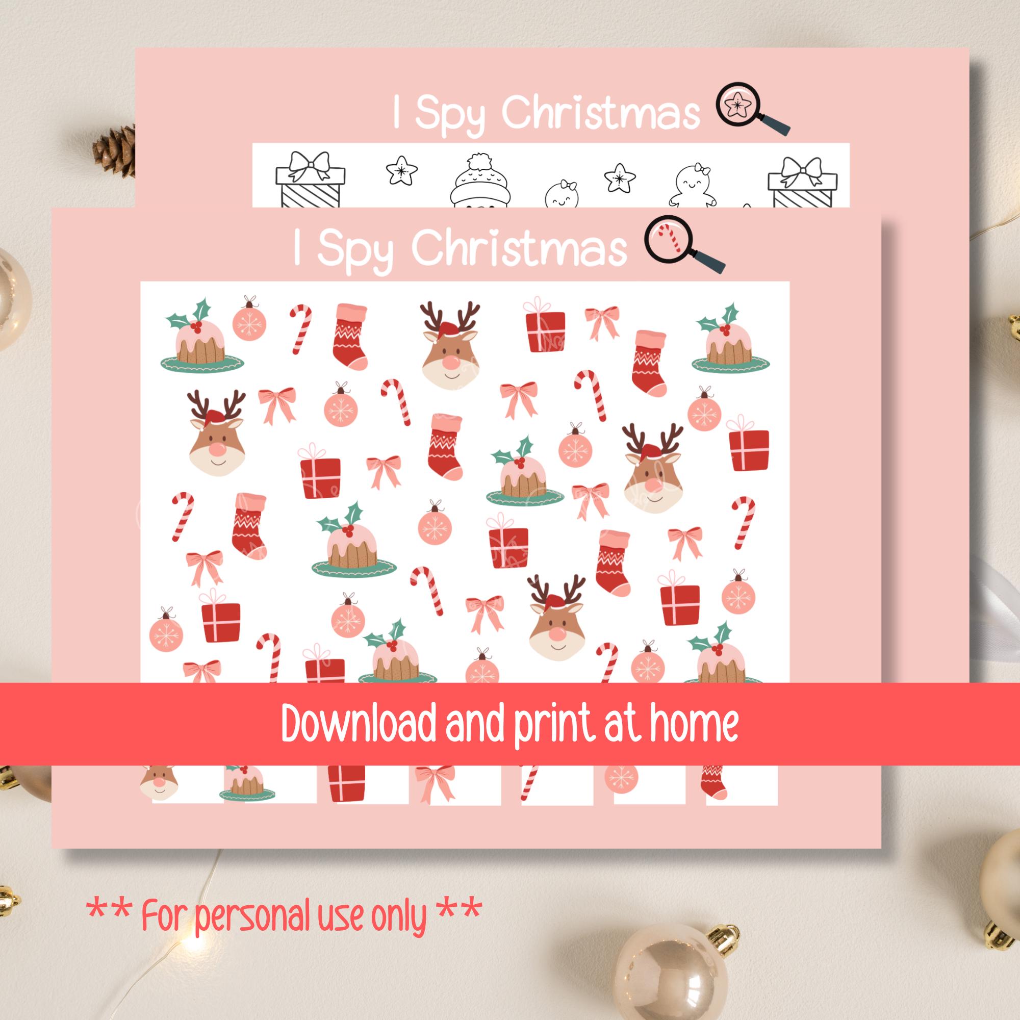 Printable Christmas I Spy Games, Christmas I Spy Colouring, Christmas ...