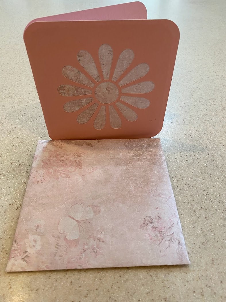 Flower Notecard SVG Cut File, Greeting Card With Envelope Included ...