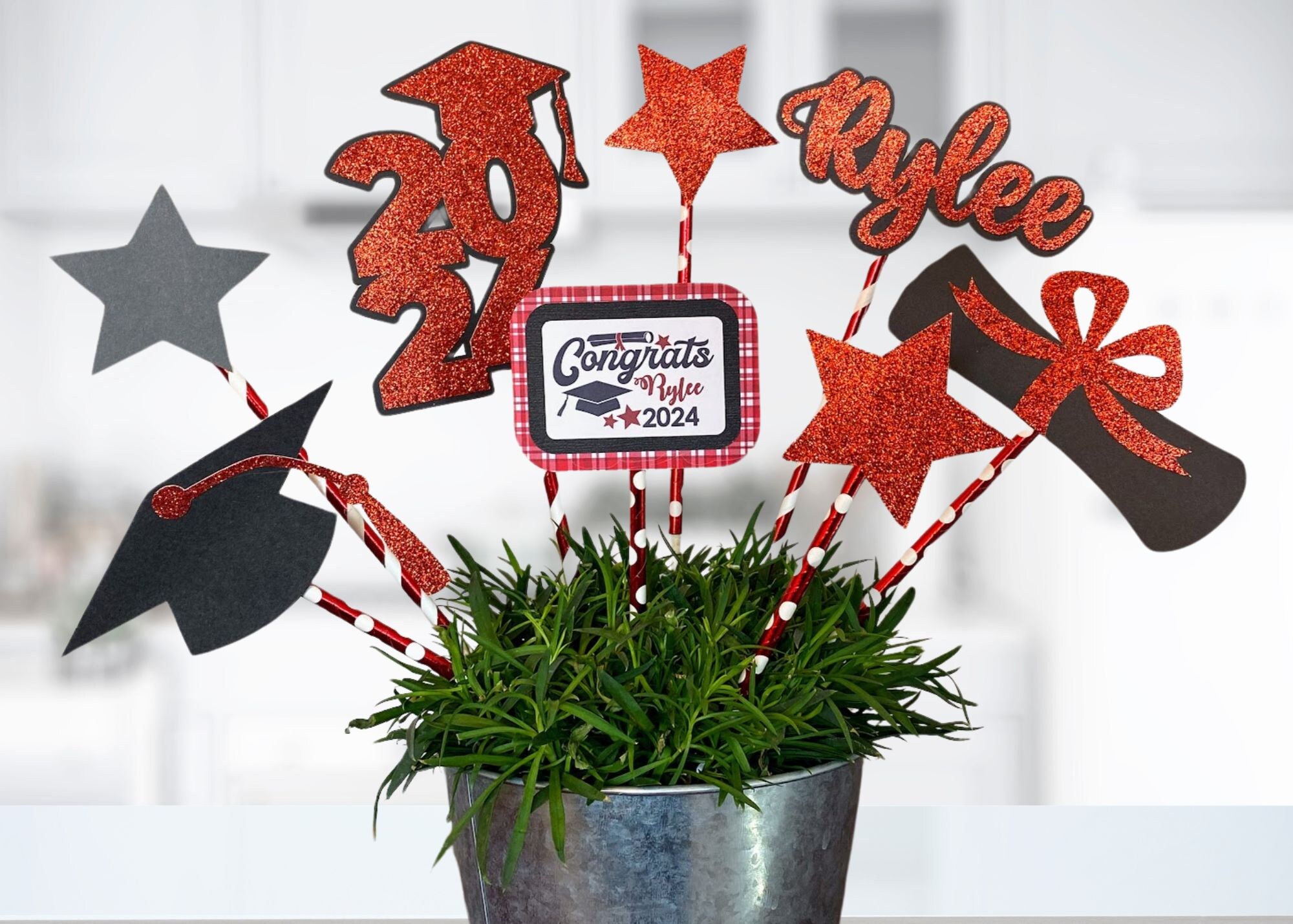 Class of 2024 Graduation Centerpiece Sticks, Graduation Decoration ...