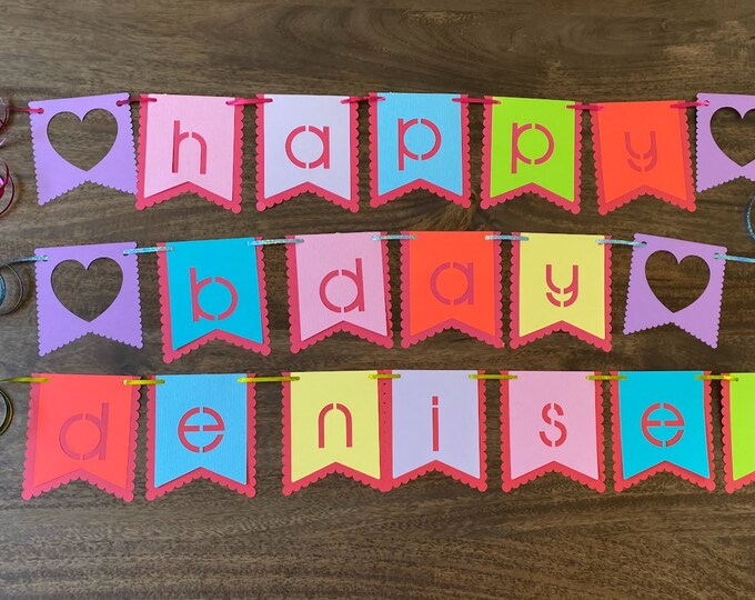 Happy Birthday Banner. Happy Bday Banner. Personalized. Choose Your ...