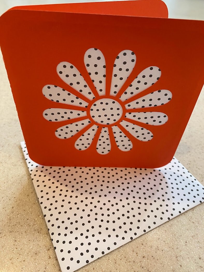 Flower Notecard SVG Cut File, Greeting Card With Envelope Included ...