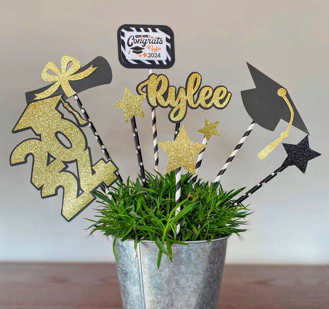 Class of 2024 Graduation Centerpiece Sticks, Graduation Decoration ...