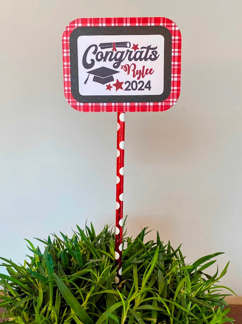 Class of 2024 Graduation Centerpiece Sticks, Graduation Decoration ...